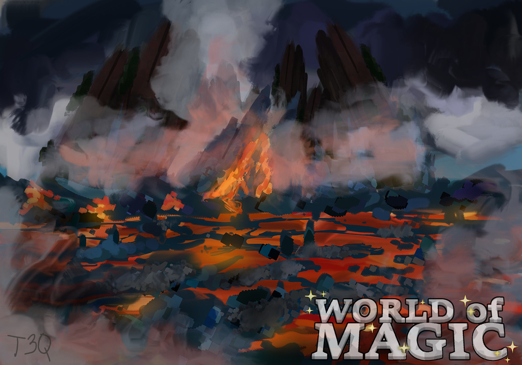 World of Magic - Ashen Volcano - Art - Arcane Odyssey