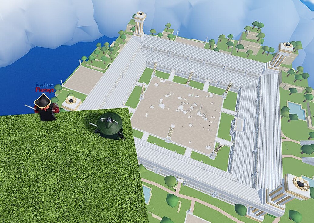 Super good view of Elysium from this island here - PvP - Arcane Odyssey