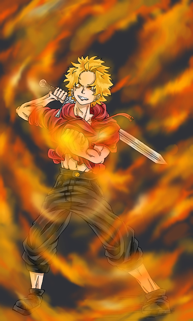 Ken Crest, the Fiery Hero - Art - Arcane Odyssey