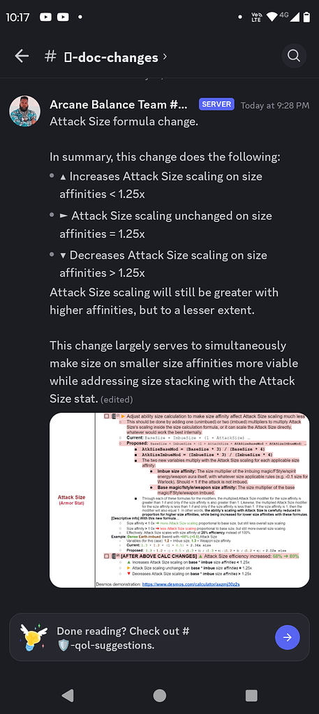 Atk size formula change - Game Discussion - Arcane Odyssey