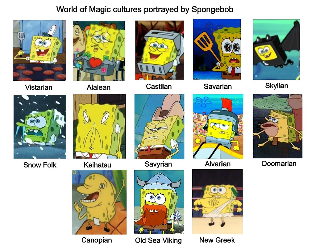World of Magic cultures portrayed by Spongebob - Off Topic - Arcane Odyssey