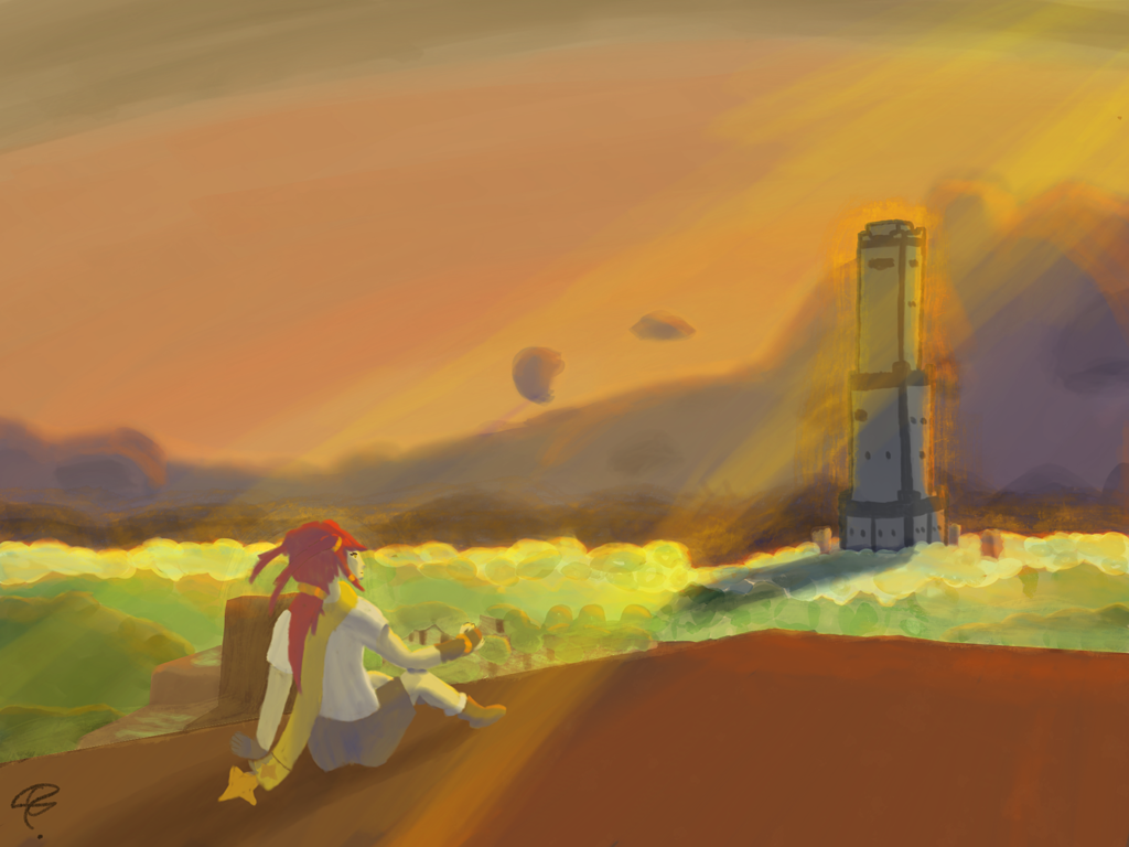 Sunset Over the Lonely Tower - Art - Arcane Odyssey