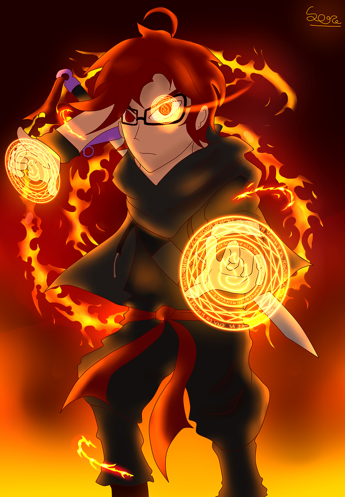 OC Elemental 1 I Hell fire yes - Art - Arcane Odyssey