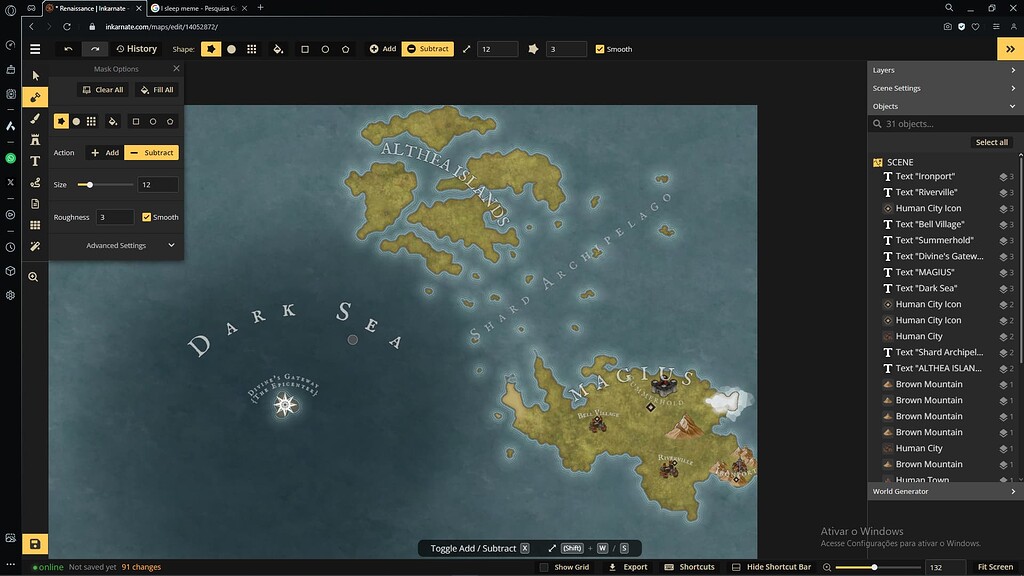 Making the map of my own WoM/AO inspired worldbuilding: Renaissance ...
