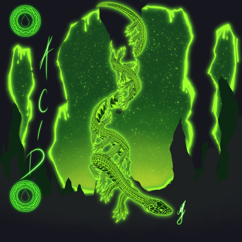 Acid Elemental: The Salamander - Art - Arcane Odyssey