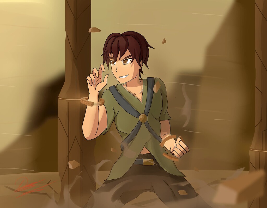 Ethan - Earth magic - Art - Arcane Odyssey