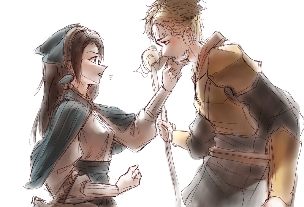 Young Theos & Ashlyn [Canon design, kinda] - Art - Arcane Odyssey