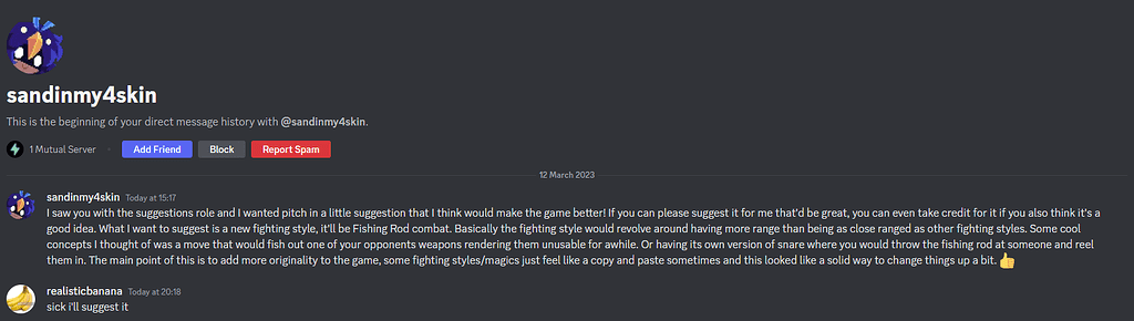 Fishing rod combat - Suggestions - Arcane Odyssey