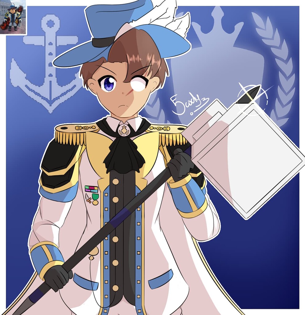 Navy admiral (comm) - Art - Arcane Odyssey