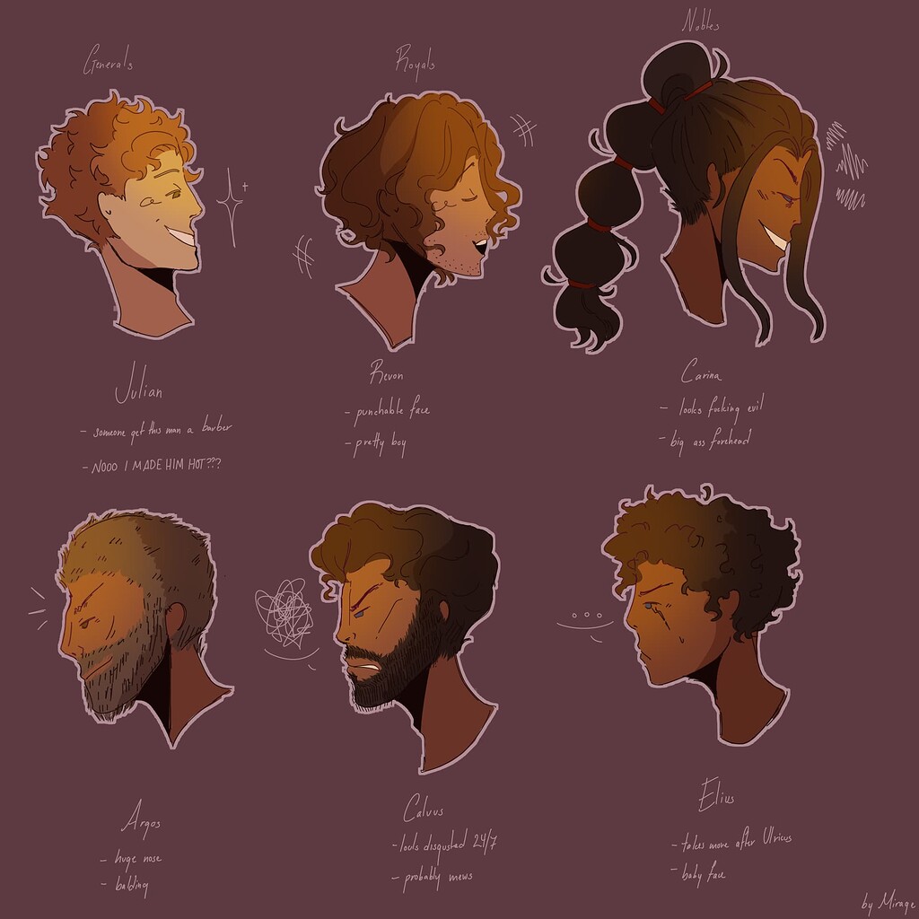 Ravenna Side Profiles - Art - Arcane Odyssey