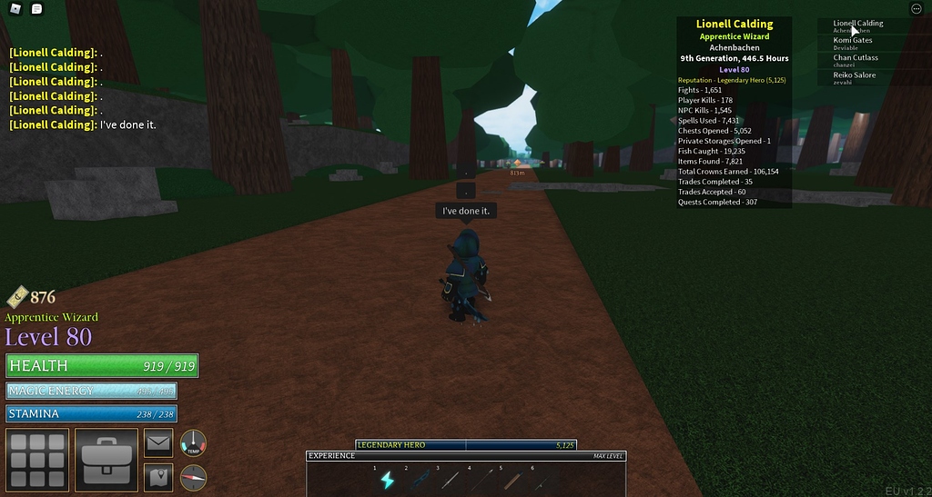 I have reached Legendary Hero - Game Discussion - Arcane Odyssey