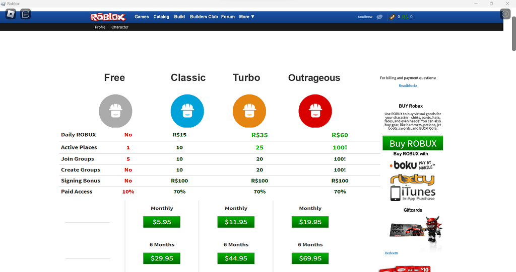 I remade the 2013 Builder's Club page - Off Topic - Arcane Odyssey