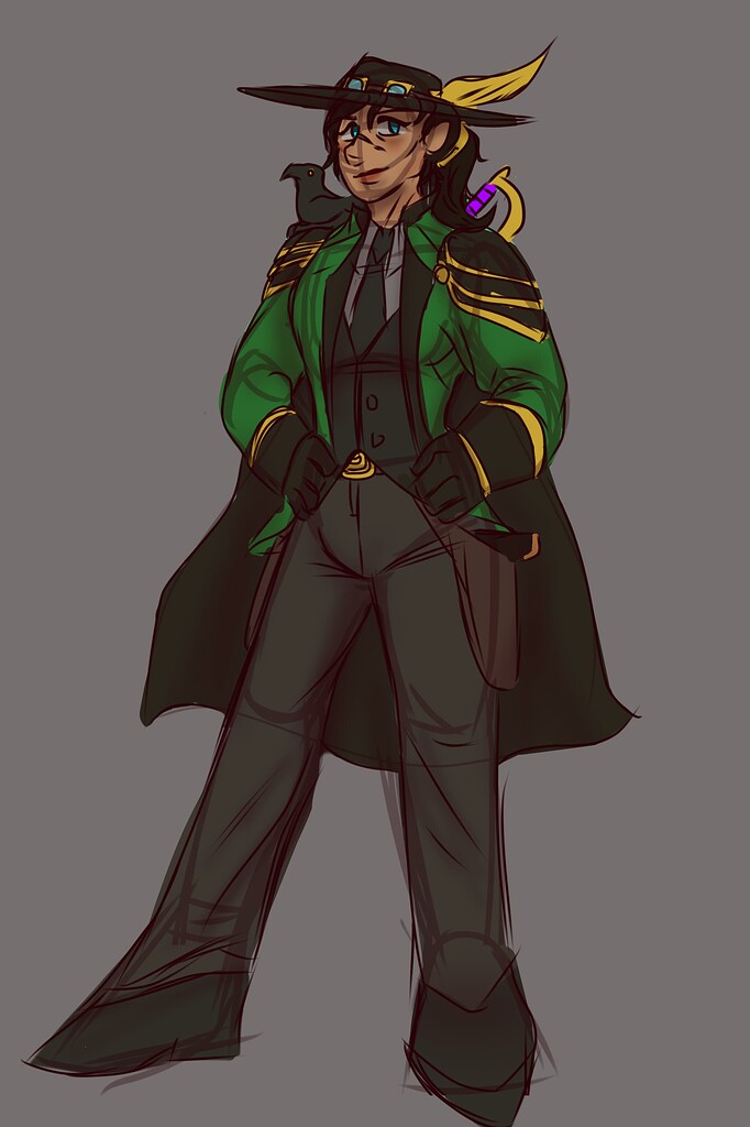 Doodled Genderbent Silvy - Art - Arcane Odyssey