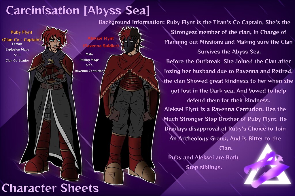 [ABYSS SEA] Carcinisation Reference Sheets 2 Ruby and Aleksei Flynt ...