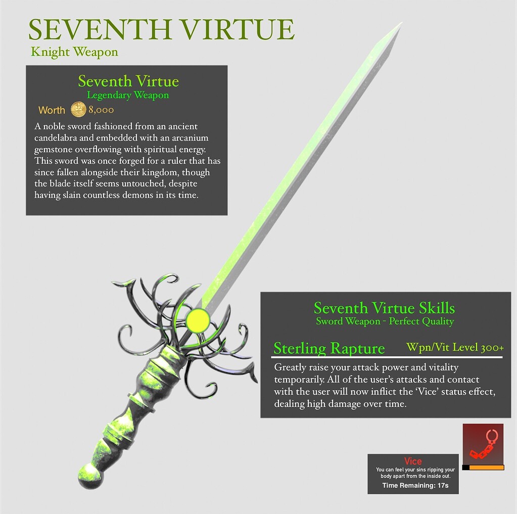 Fanmade Knight Weapon - Art - Arcane Odyssey