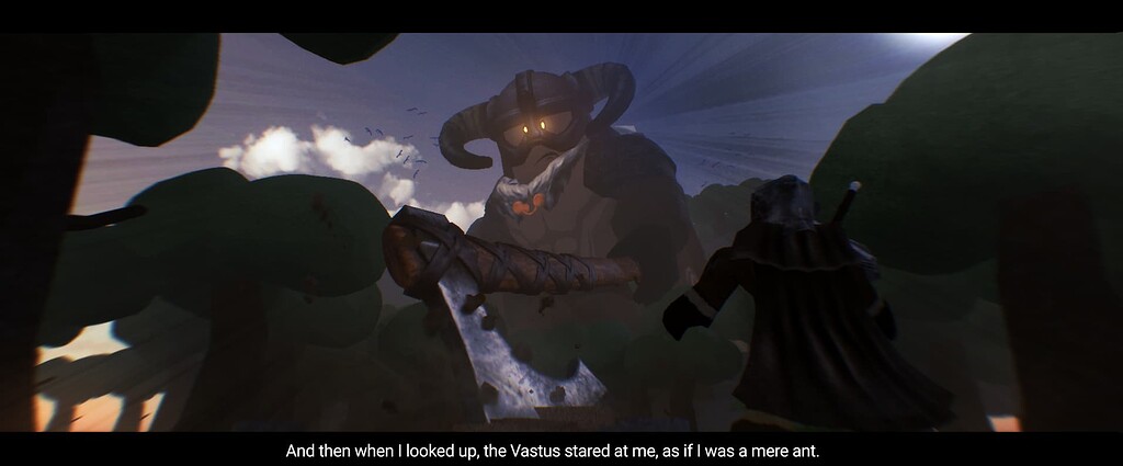 An encounter with a Vastus - Art - Arcane Odyssey