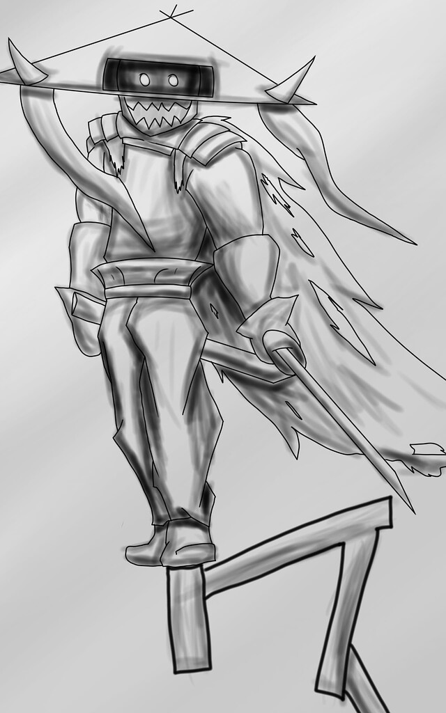 Wandering ronin sketch - Art - Arcane Odyssey