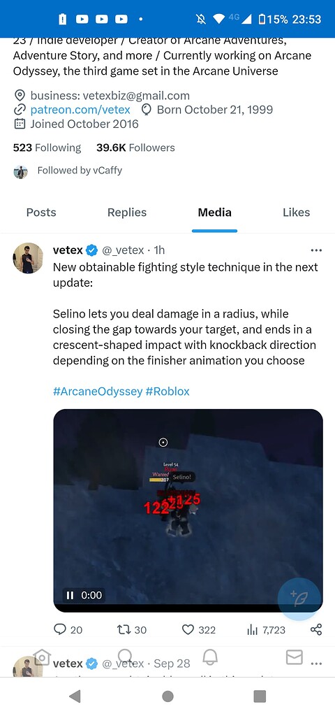 Vetex posted on twitter selino - Game Discussion - Arcane Odyssey