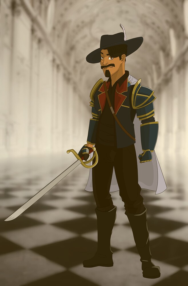 Commodore Kai, The Red Sabre - Art - Arcane Odyssey