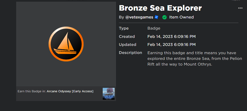 Bronze Sea Explorer - Game Discussion - Arcane Odyssey