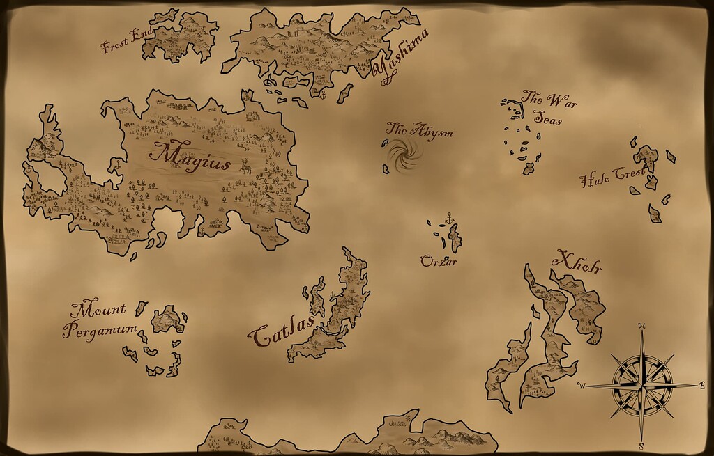 Forgotten adventures world map - Art - Arcane Odyssey