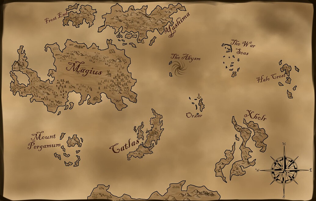 Forgotten adventures world map - Art - Arcane Odyssey