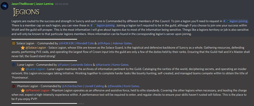 How To Organize Your Guild & An Explanation Over The Last Few Weeks ...
