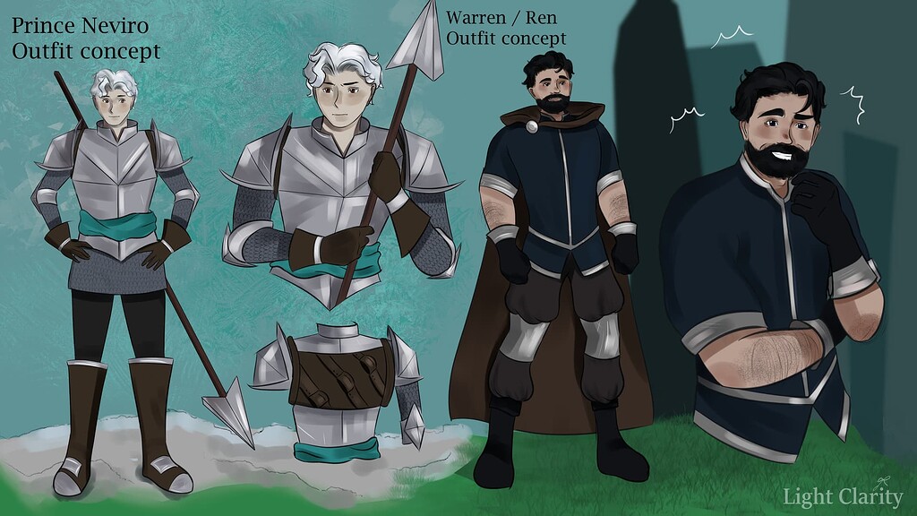 Neviro-Warren Concept sheet! - Art - Arcane Odyssey