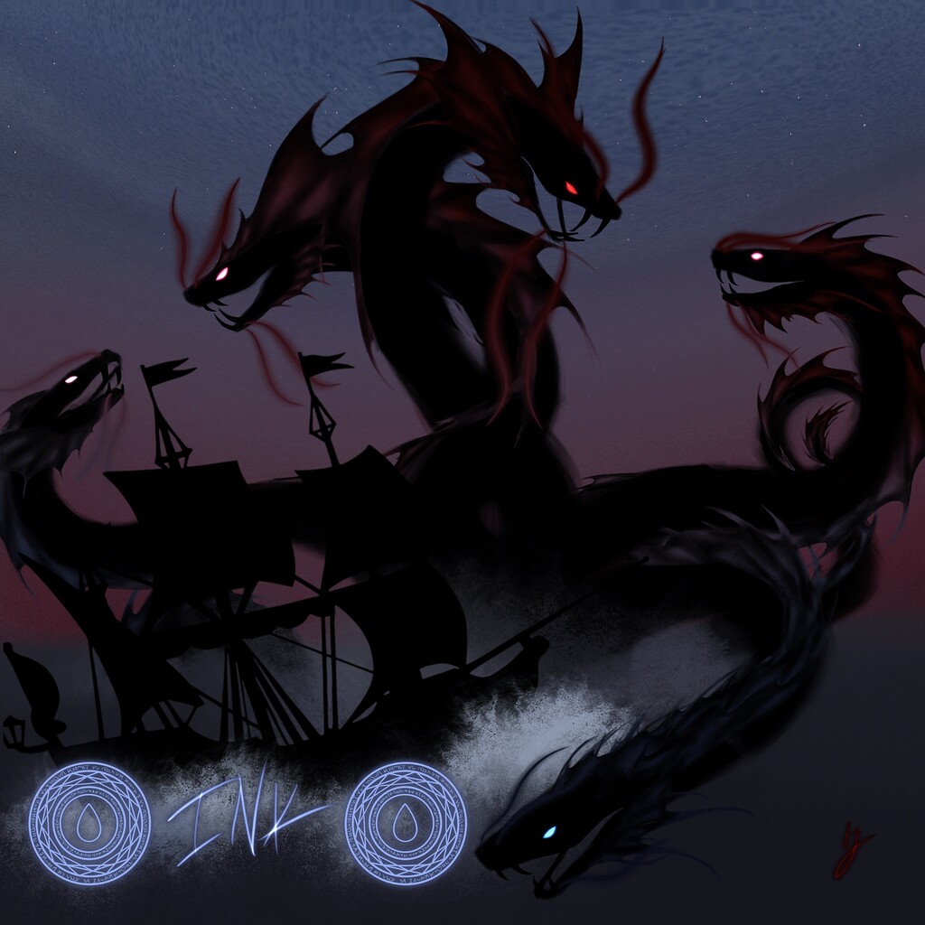 Ink Elemental: The Hydra - Art - Arcane Odyssey
