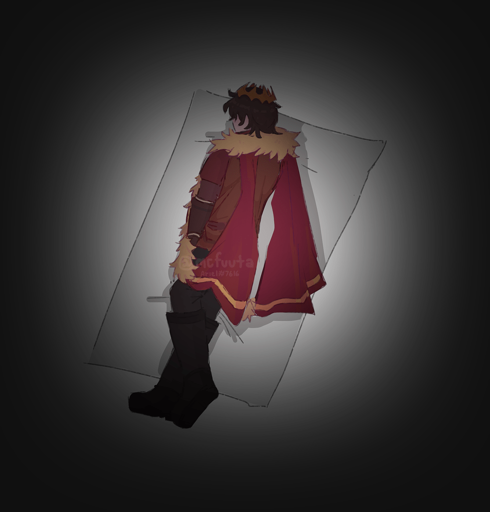 Fanart I drew of Prince Revon dying in a glue trap - Art - Arcane Odyssey