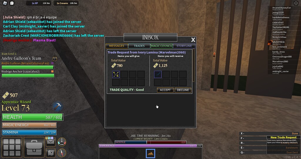 Is this trade good or bad - Trading Discussion - Arcane Odyssey