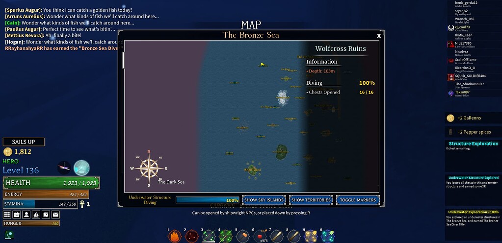 Finally got bronze sea diver - Game Discussion - Arcane Odyssey