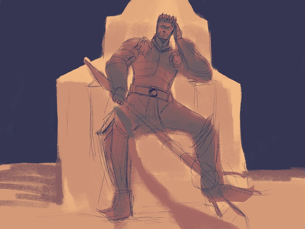 Wyd when king calvus is just sitting there - Art - Arcane Odyssey