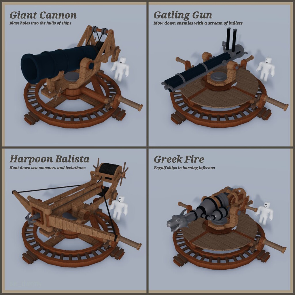 Turret Weapons- Ship Weapon Concept - Art - Arcane Odyssey