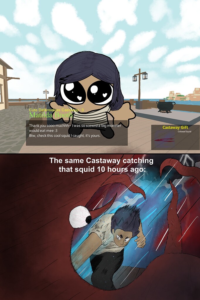 Ever wondered how a Castaway caught big fish? - Art - Arcane Odyssey