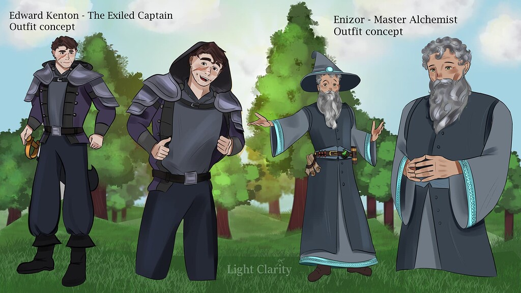The quartermasters - Edward enizor concept sheet - Art - Arcane Odyssey