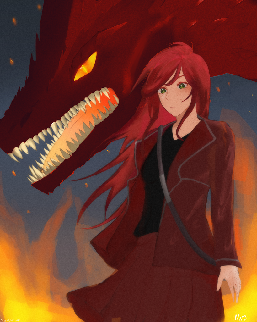 Iris with a dragon - Art - Arcane Odyssey