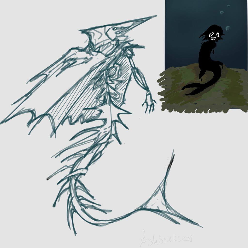 Mort lookin pretty fishy (also cool update?) - Art - Arcane Odyssey