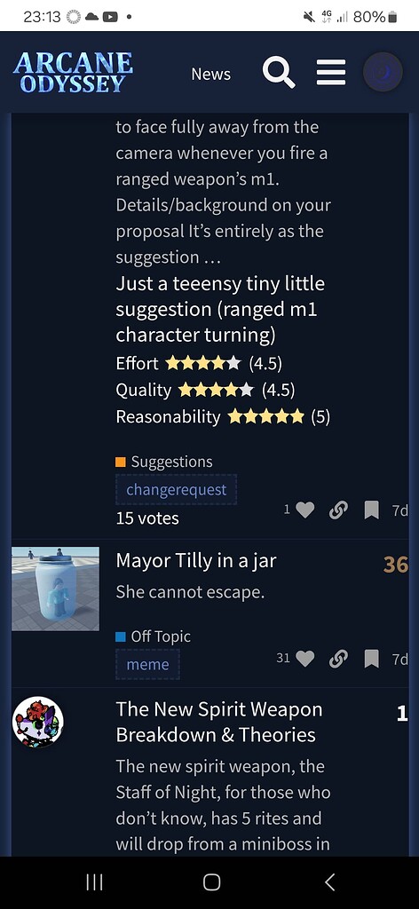 Forums backrooms - Off Topic - Arcane Odyssey