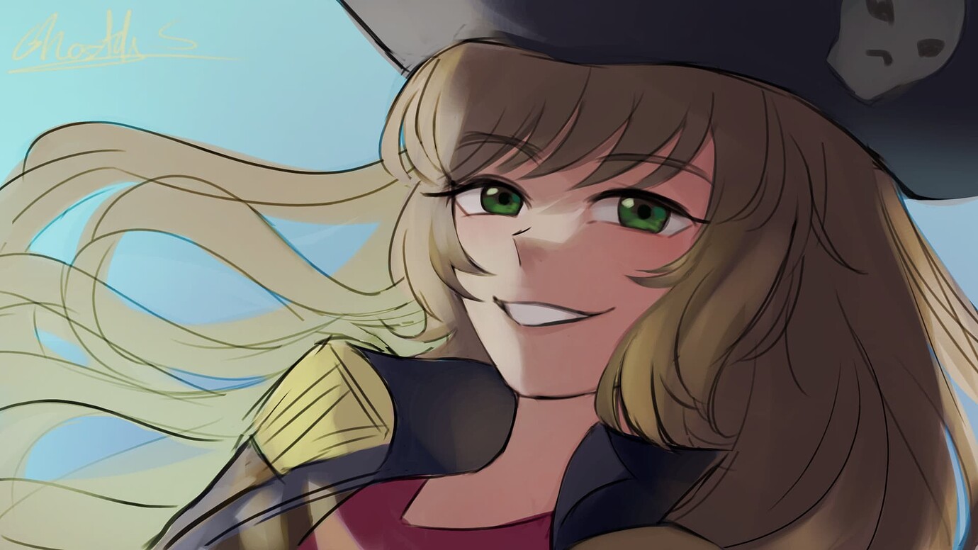 Maria drawing i got lazy at - Art - Arcane Odyssey