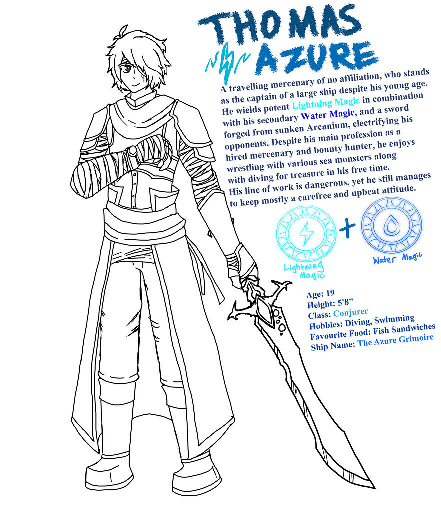 Character File - Thomas Azure - Art - Arcane Odyssey