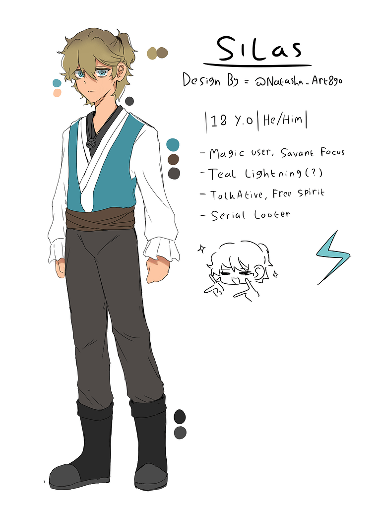 (redesign) Silas AO MC design Headcanon - Art - Arcane Odyssey
