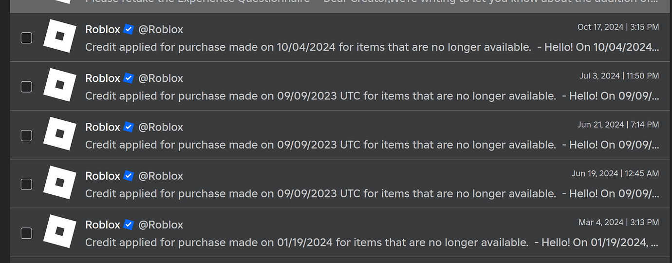 Did Roblox just decide to do away with that thing where they refund you ...