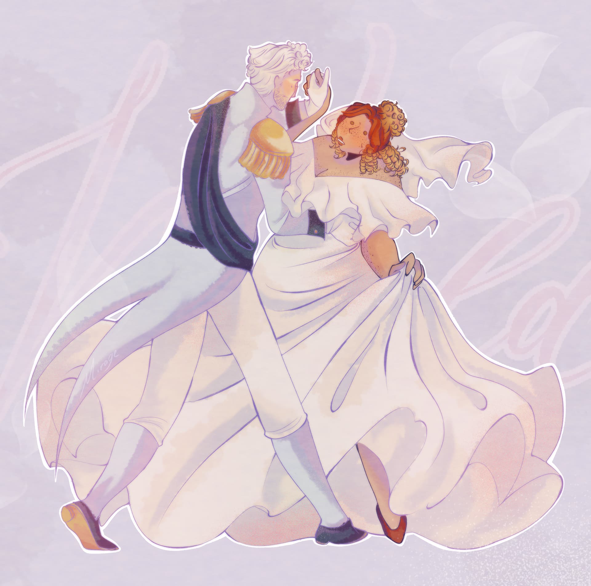 Iris and Neviro but they're married now - Art - Arcane Odyssey