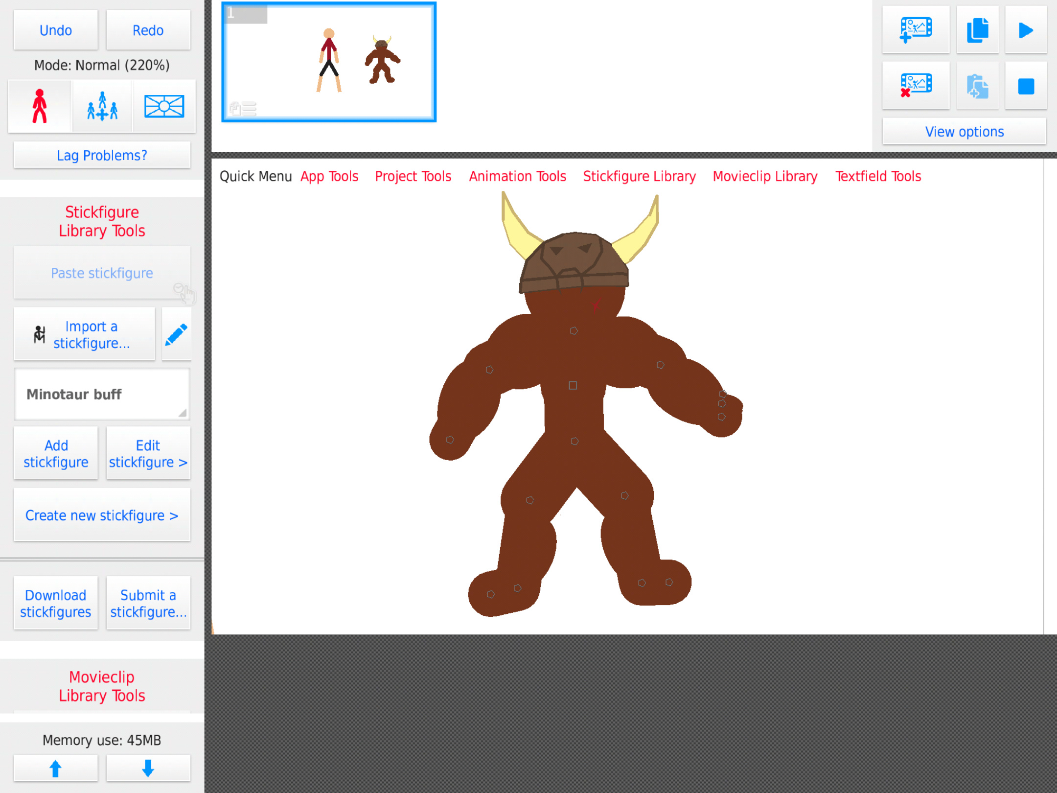 Mino and King David but they're animated stickmen! - Art - Arcane Odyssey