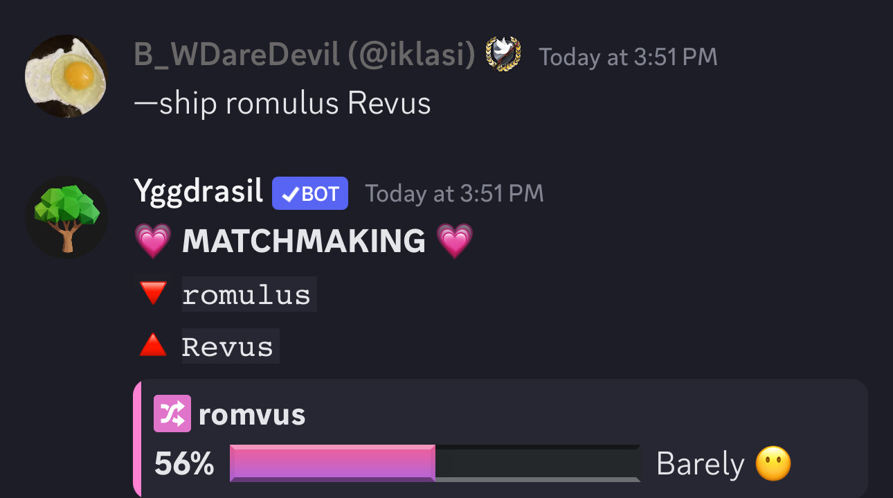 Cursed Shipping command results - #3 by B_WDaredevil - Off Topic ...