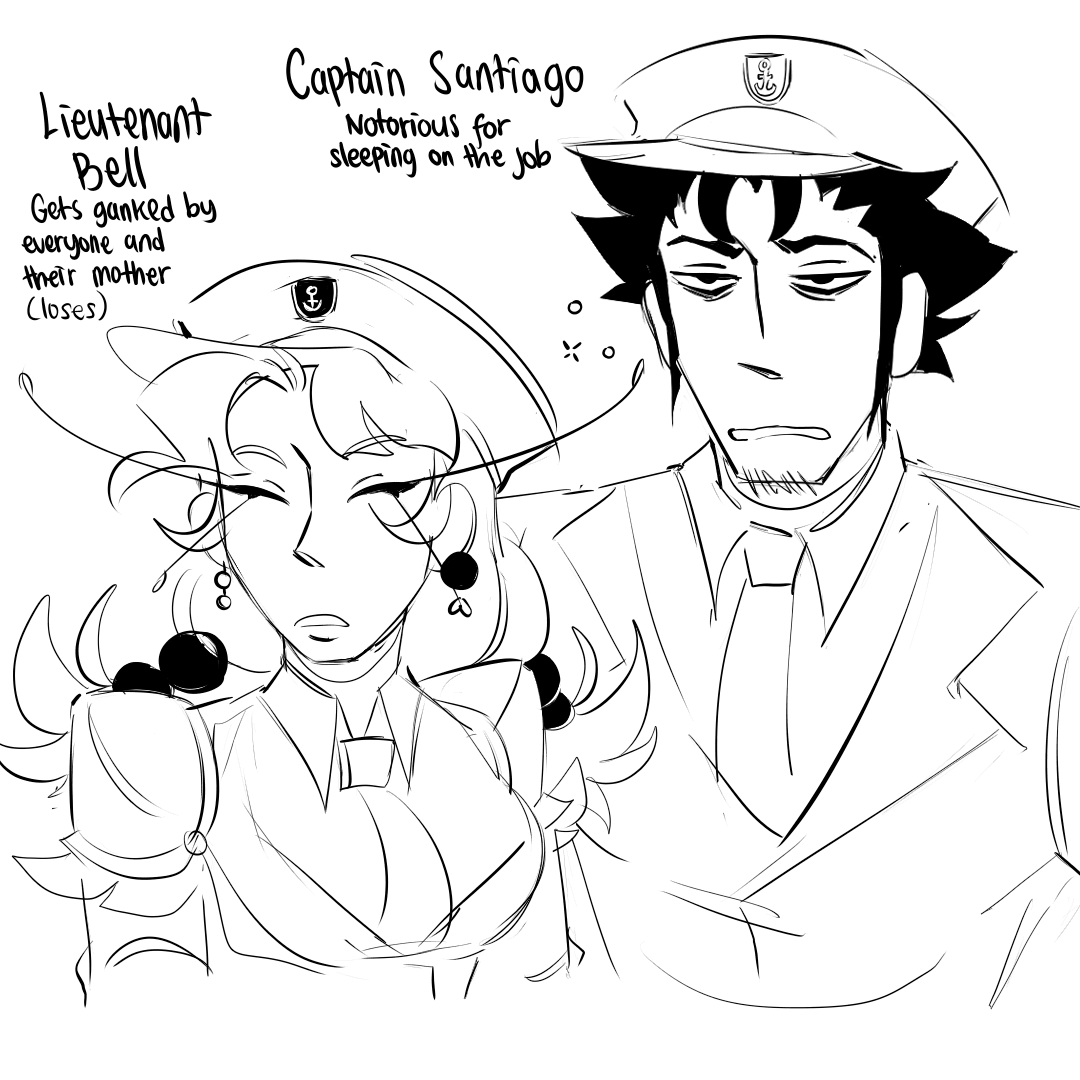 My take on barrel lover (Kai) + doodles of his incompetent underlings ...