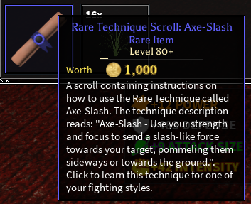 Trading rare axe technique - Marketplace - Arcane Odyssey