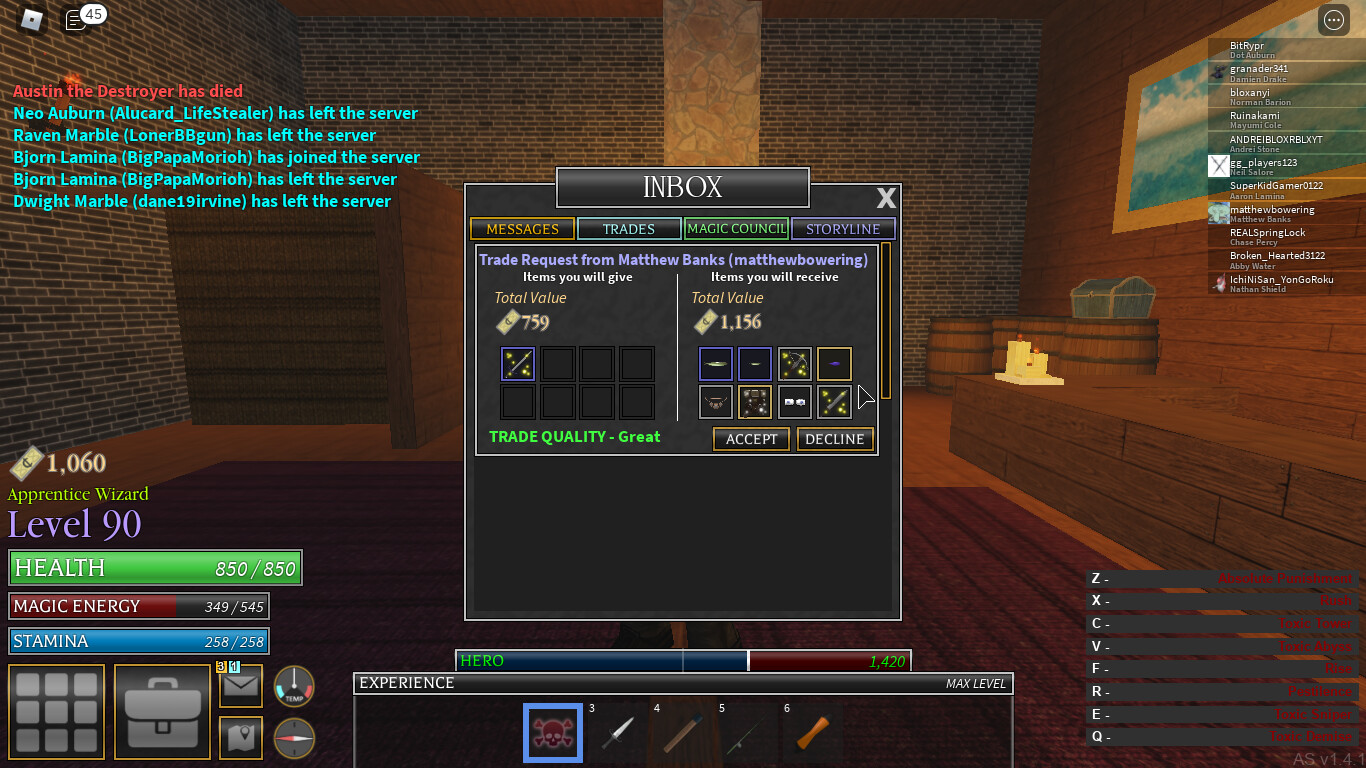 What are the most pathetic trades you have seen - Game Discussion - Arcane Odyssey