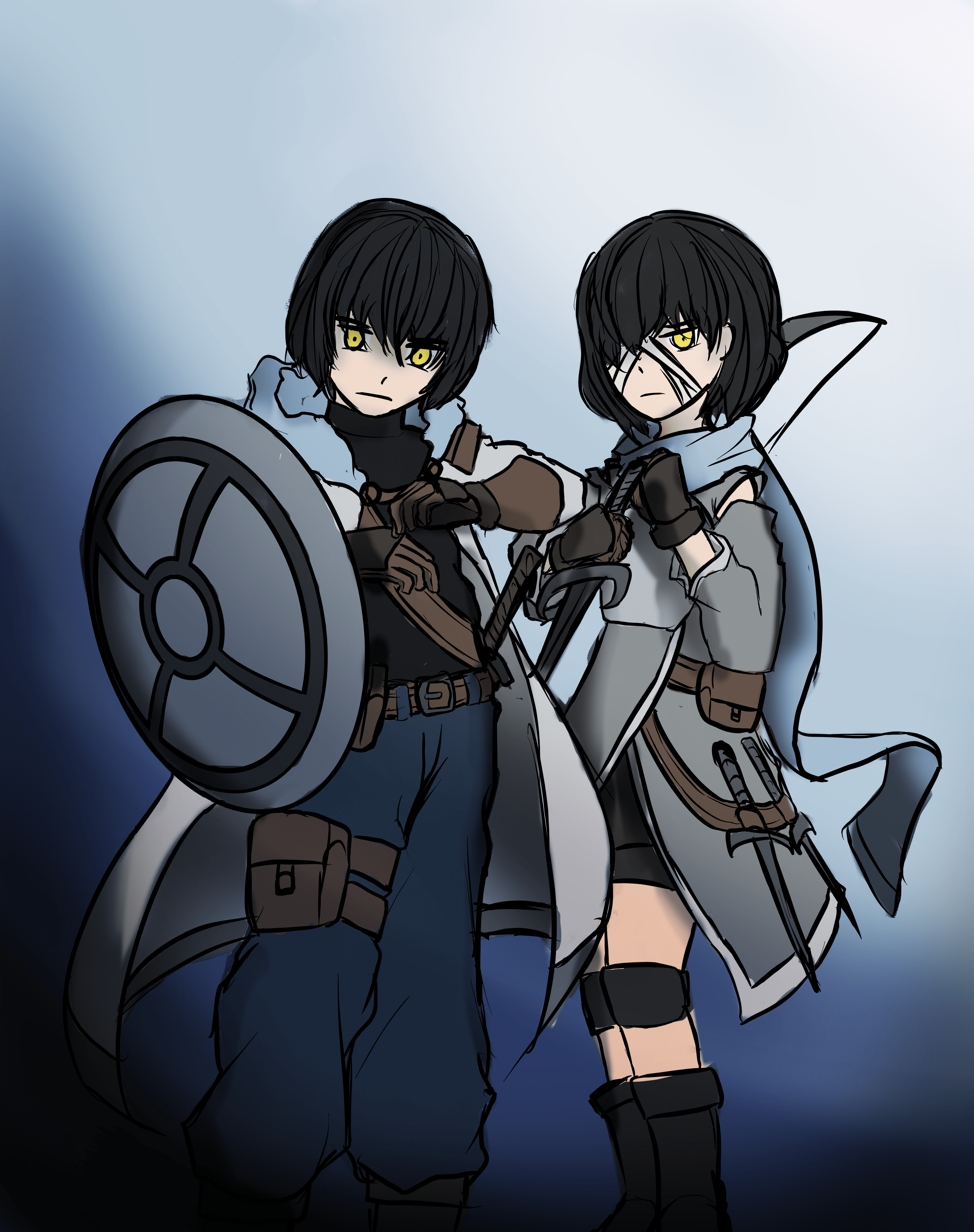 [OC] Bounty Hunter : Randel and Aki - Art - Arcane Odyssey